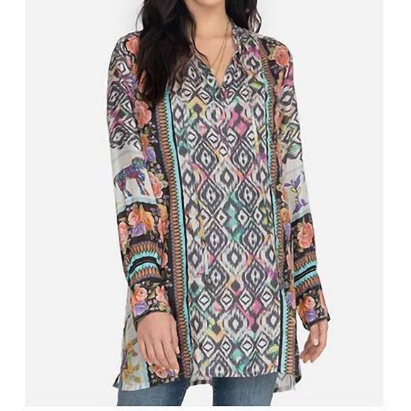 Johnny Was | Tops | New Johnny Was Silk Nanette Tunic In Multi | Poshmark